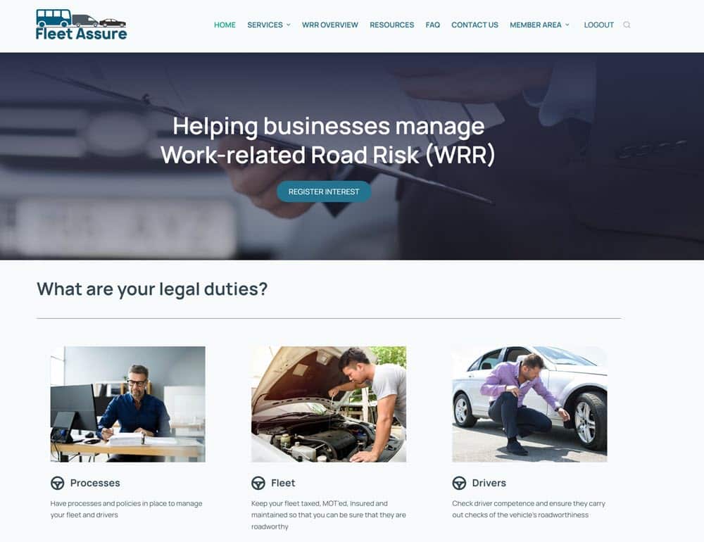 Fleet Owners Website - DMJ Web Design